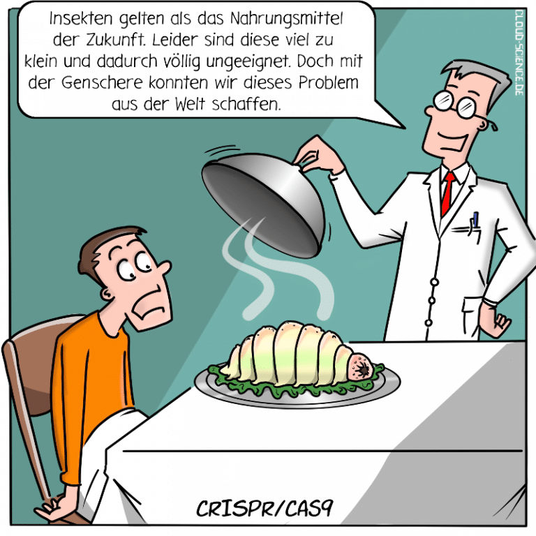 CRISPR/Cas9 - die Genschere – Cloud Science Cartoon