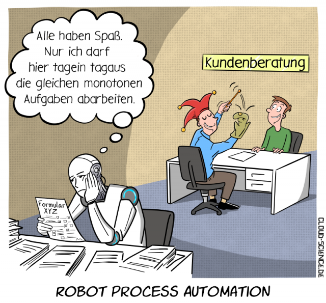 Robot Process Automation – Cartoon