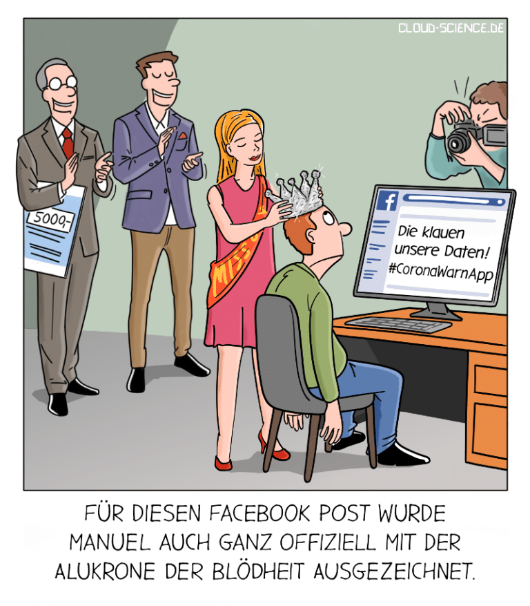 Datenschutzbedenken – Cartoon